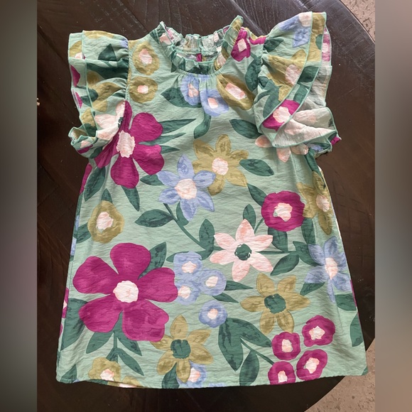 Tops | Entro A True Beauty Sage Green Floral Blouse Small | Poshmark